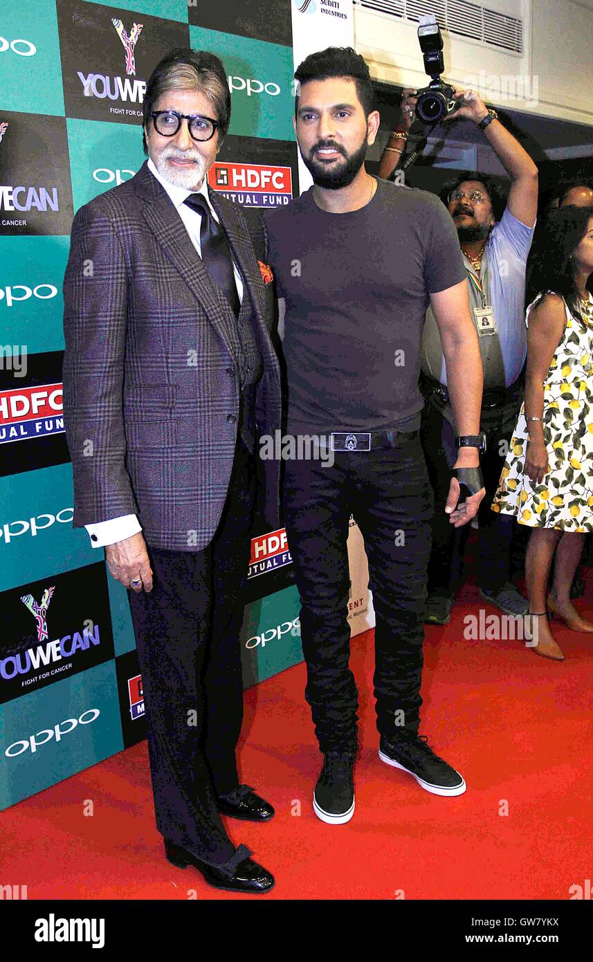 Indian cricket player Yuvraj Singh Bollywood actor Amitabh Bachchan ...