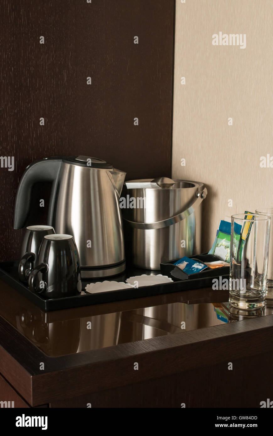 tea set in the hotel room Stock Photo - Alamy