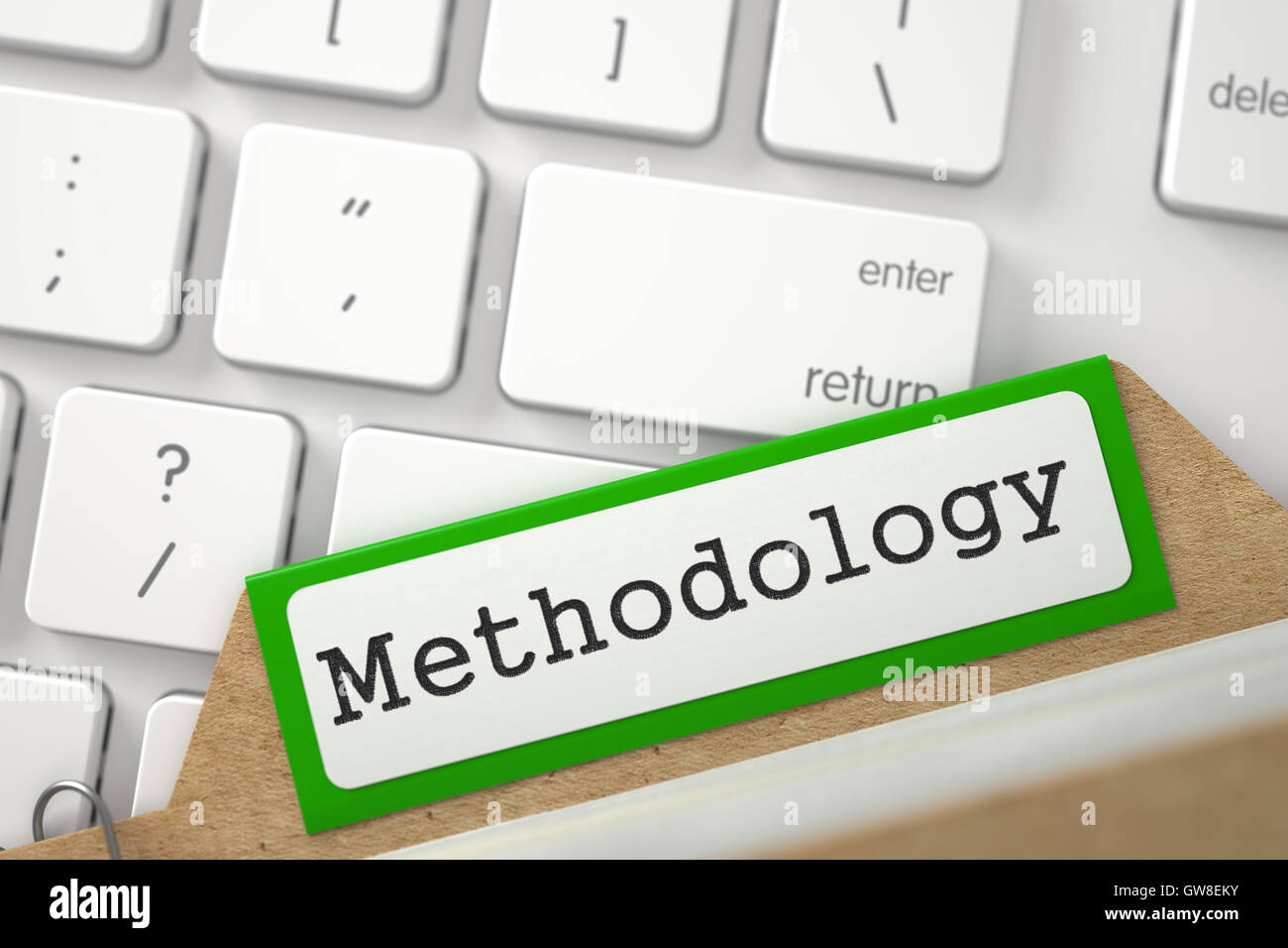Folder Register with Inscription Methodology. 3D Illustration Stock ...