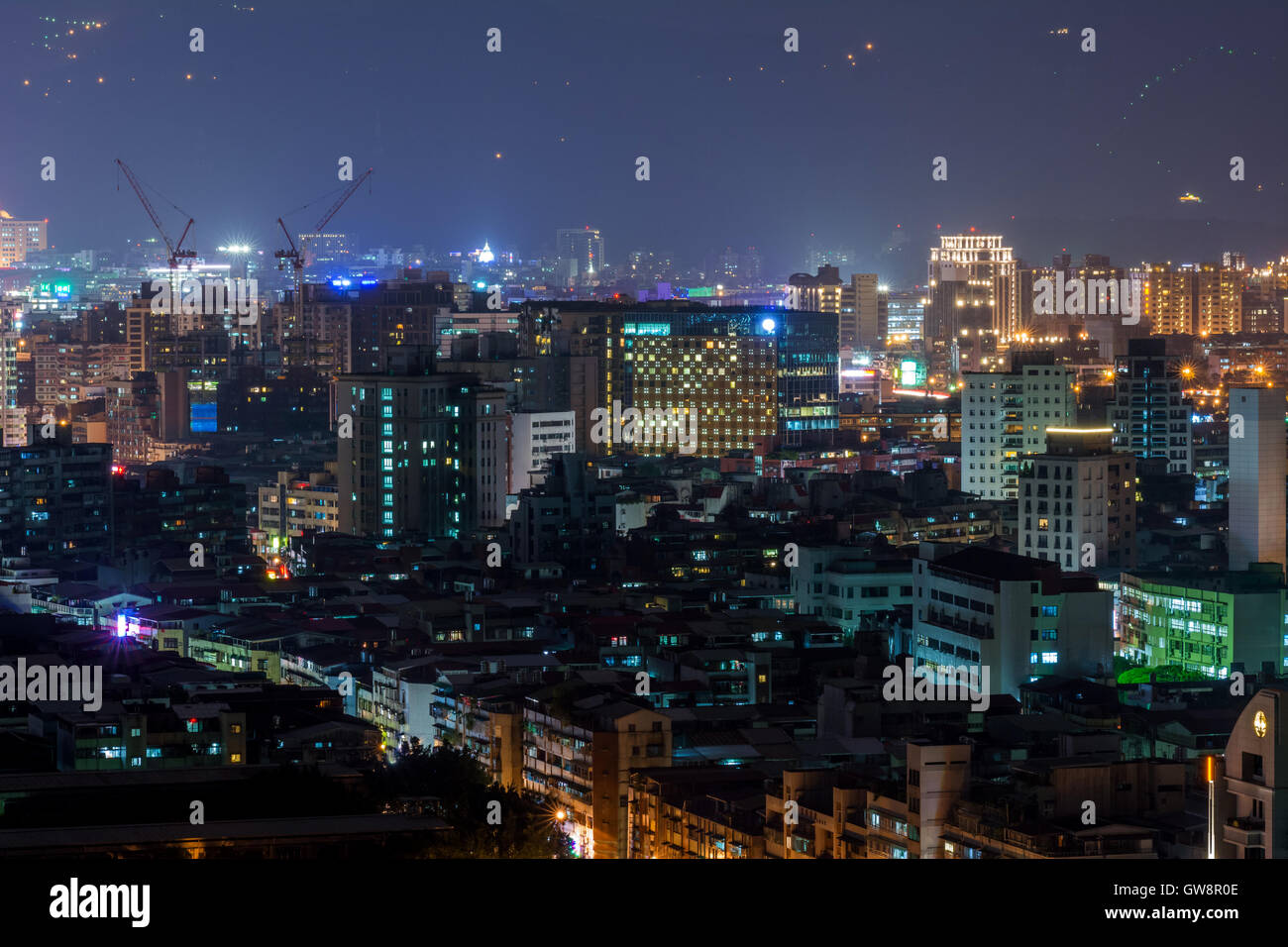 Colorful city night Stock Photo - Alamy