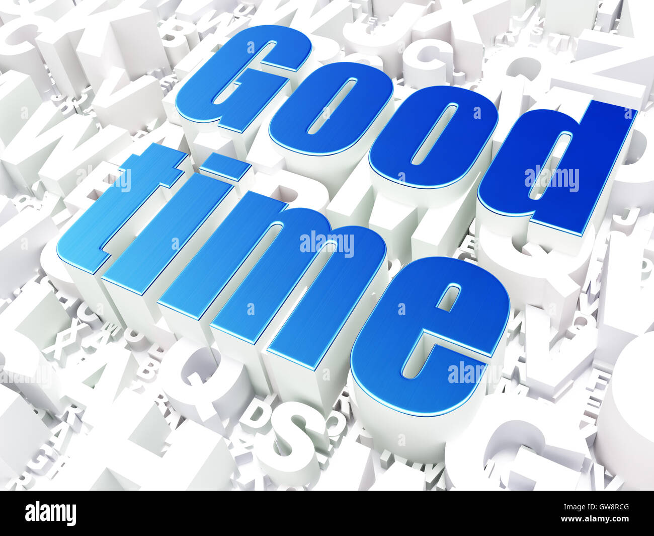 Timeline concept: Good Time on alphabet background Stock Photo - Alamy