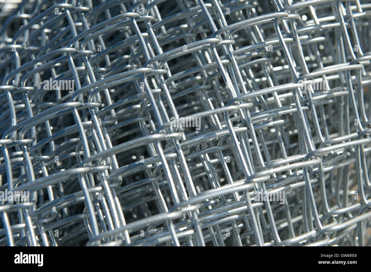 Roll of New Chain Link Fencing Material Stock Photo - Alamy