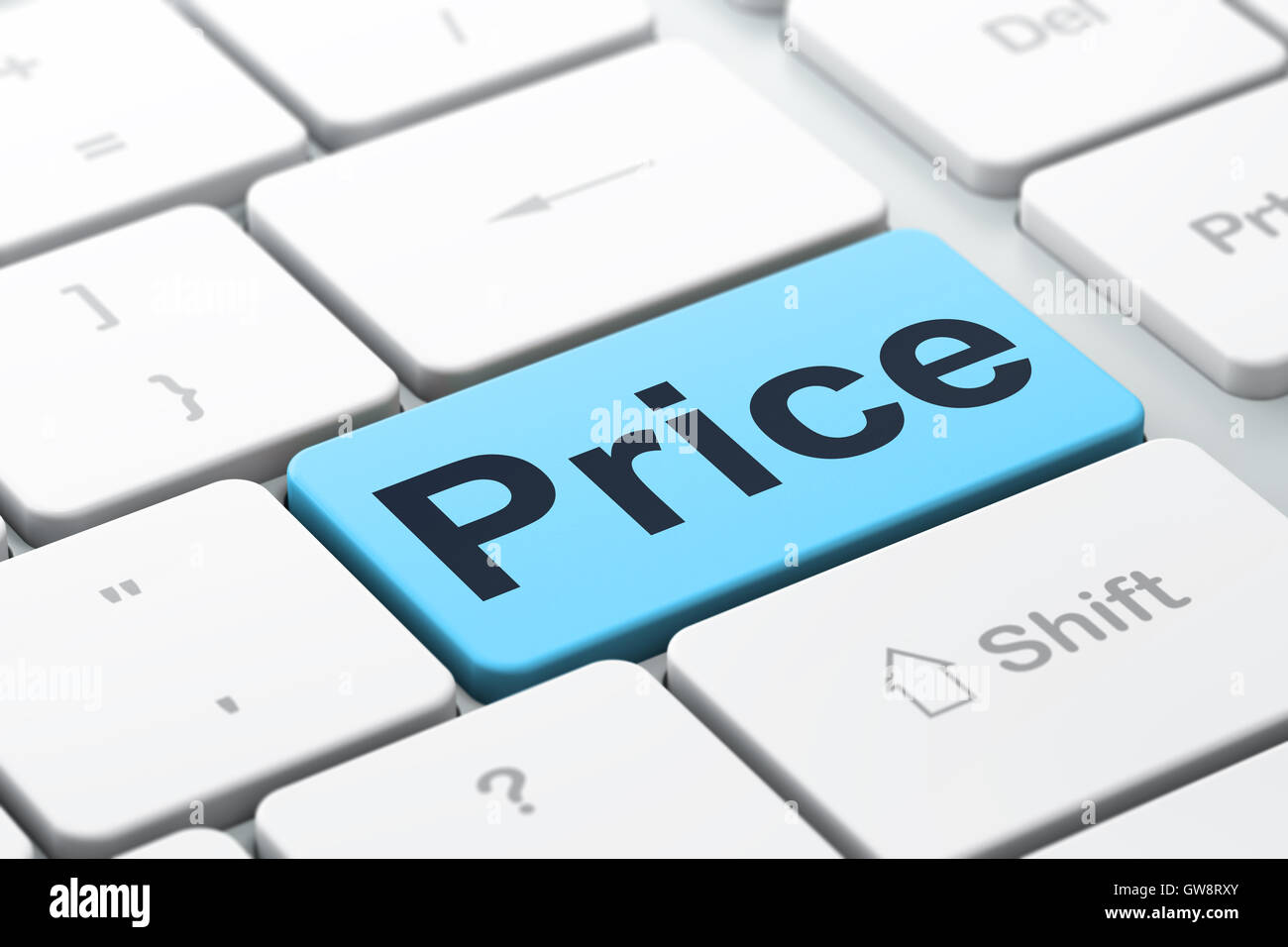 Advertising concept: computer keyboard with Price Stock Photo - Alamy