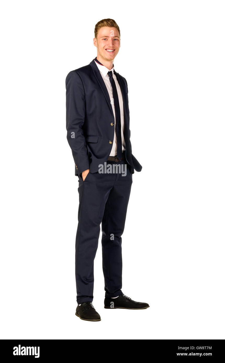 Young businessman full length portrait Stock Photo - Alamy