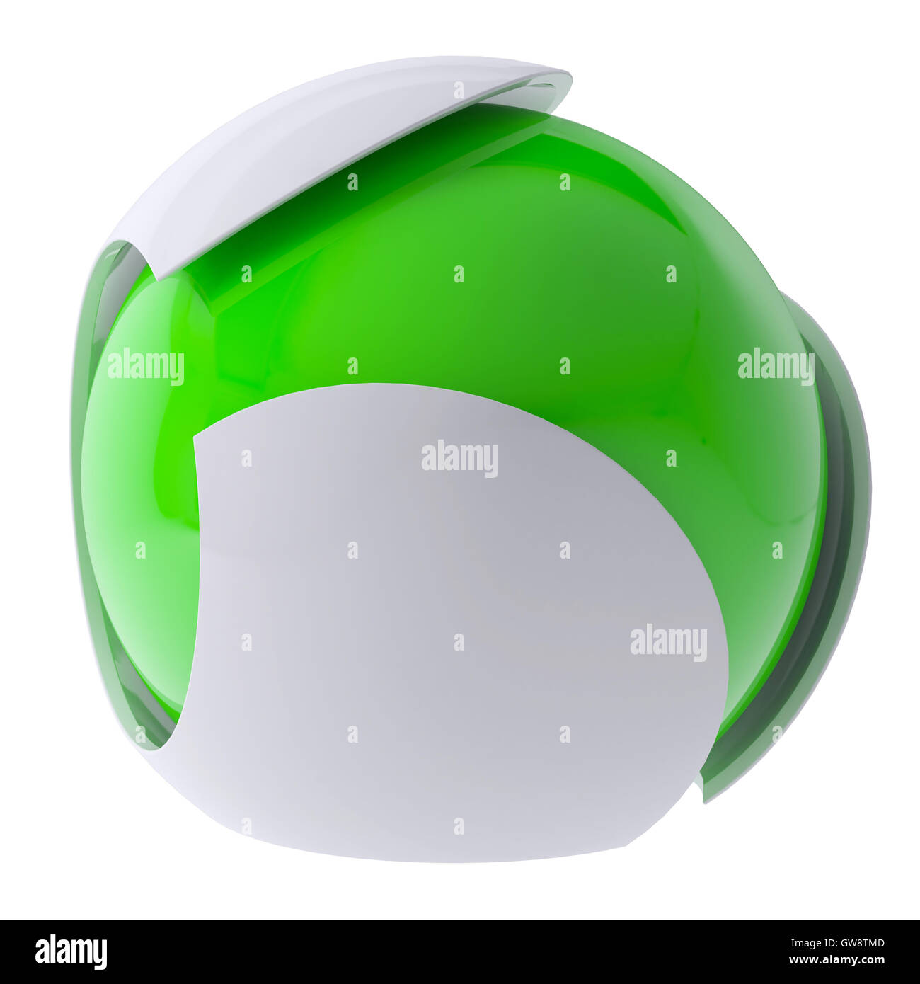 3d green abstract sphere Stock Photo - Alamy