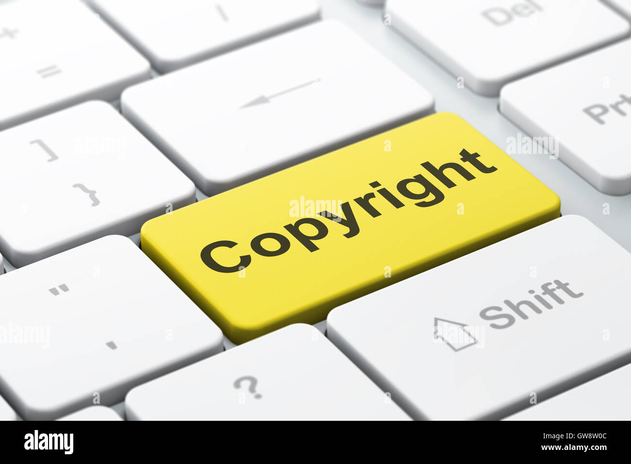 Advertising concept: computer keyboard with Copyright Stock Photo - Alamy