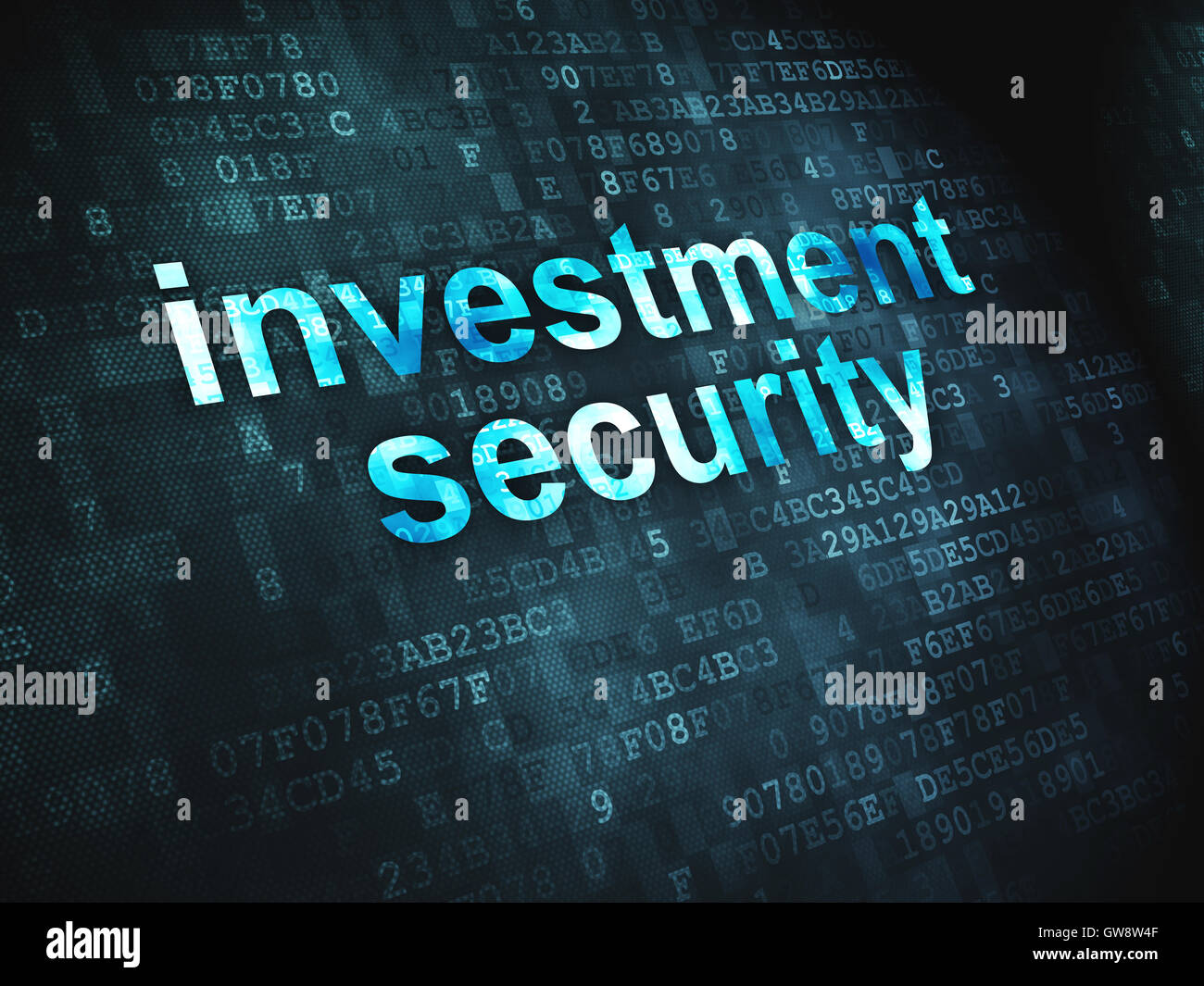 Protection concept: Investment Security on digital background Stock ...