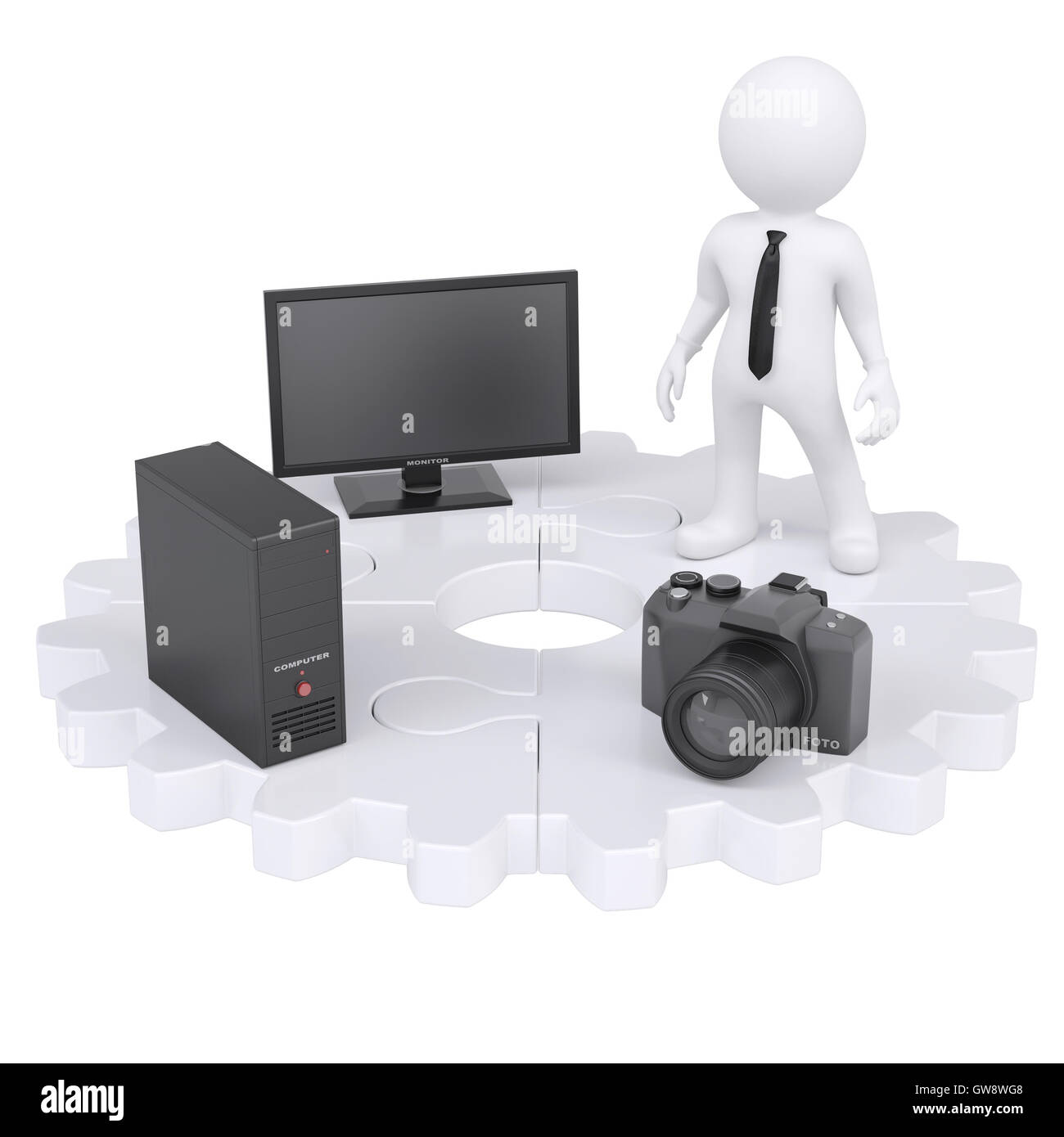 3d man electronic devices hi-res stock photography and images - Alamy