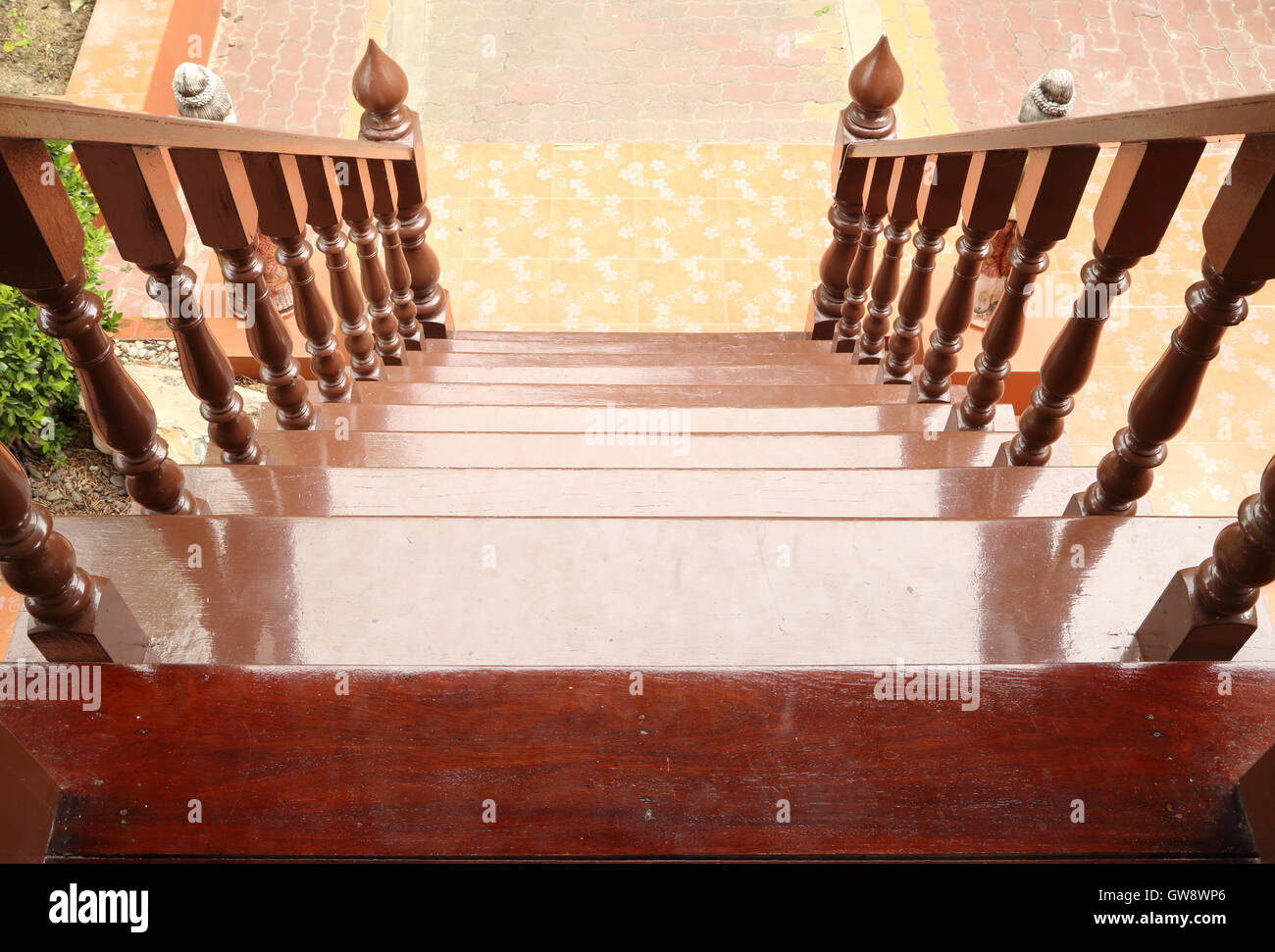 classic wooden stairs Stock Photo - Alamy