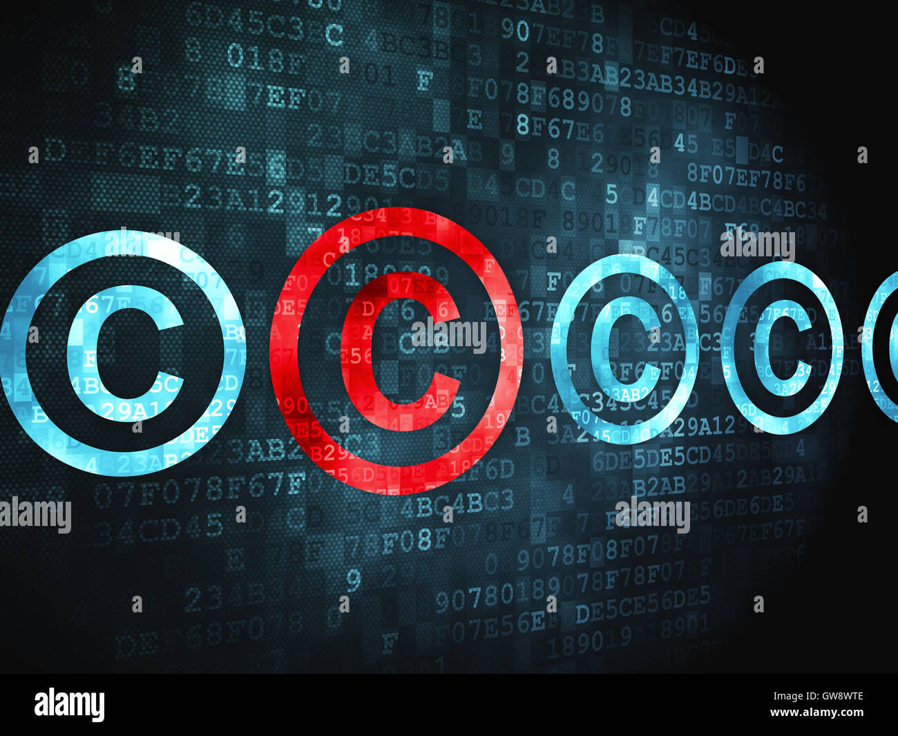 Law concept: Copyright on digital background Stock Photo - Alamy