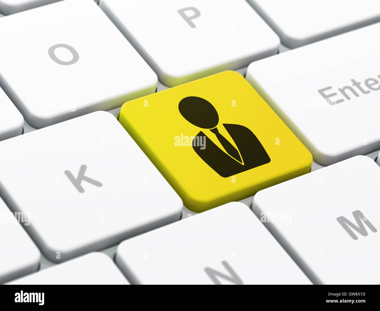 Law concept: Business Man on computer keyboard background Stock Photo - Alamy