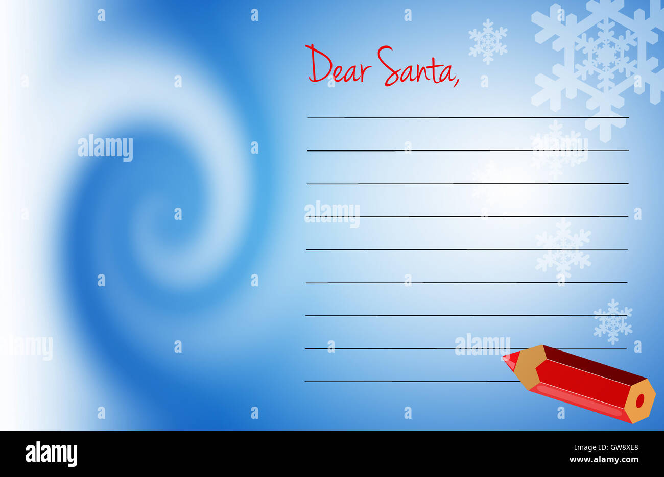 Wishlist for Christmas Stock Photo - Alamy