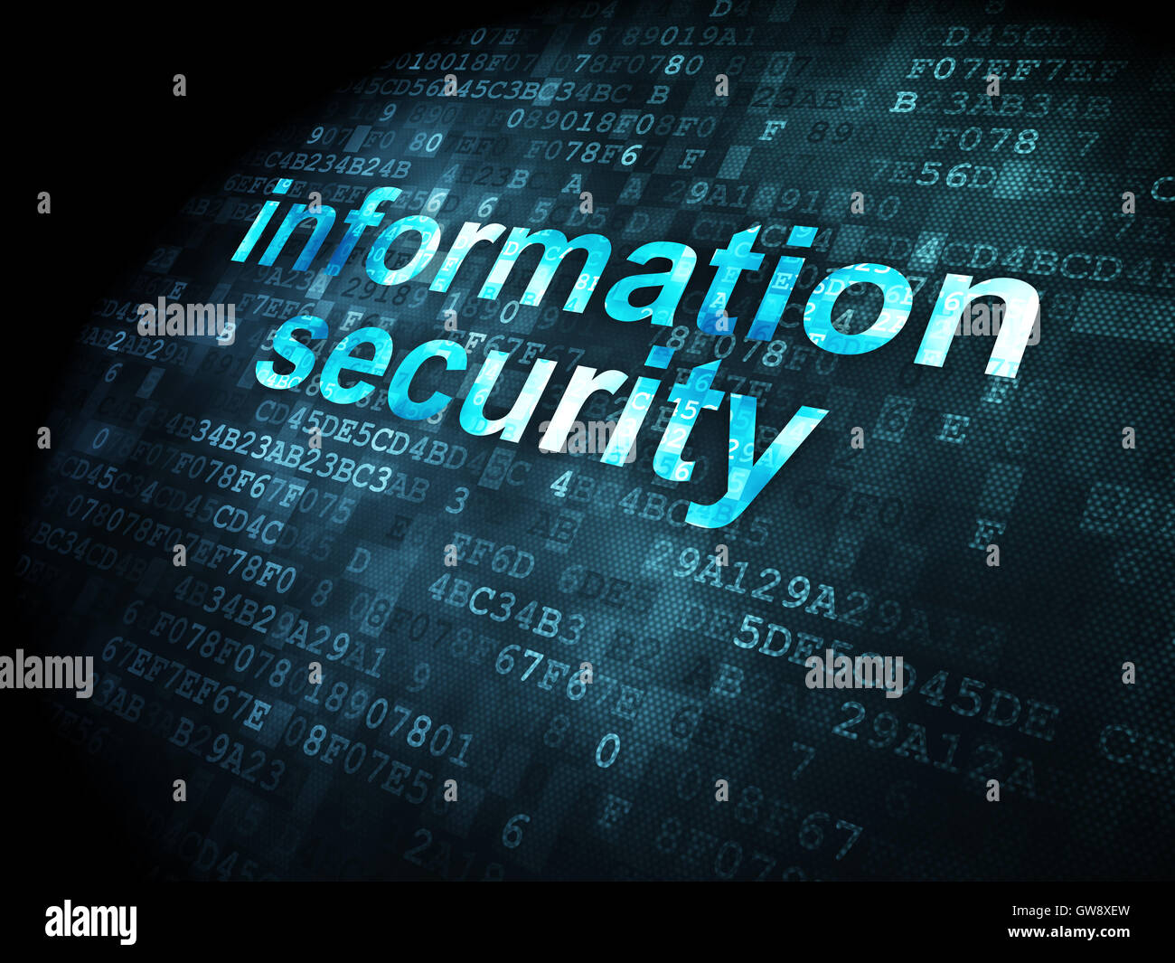 Protection concept: Information Security on digital background Stock ...