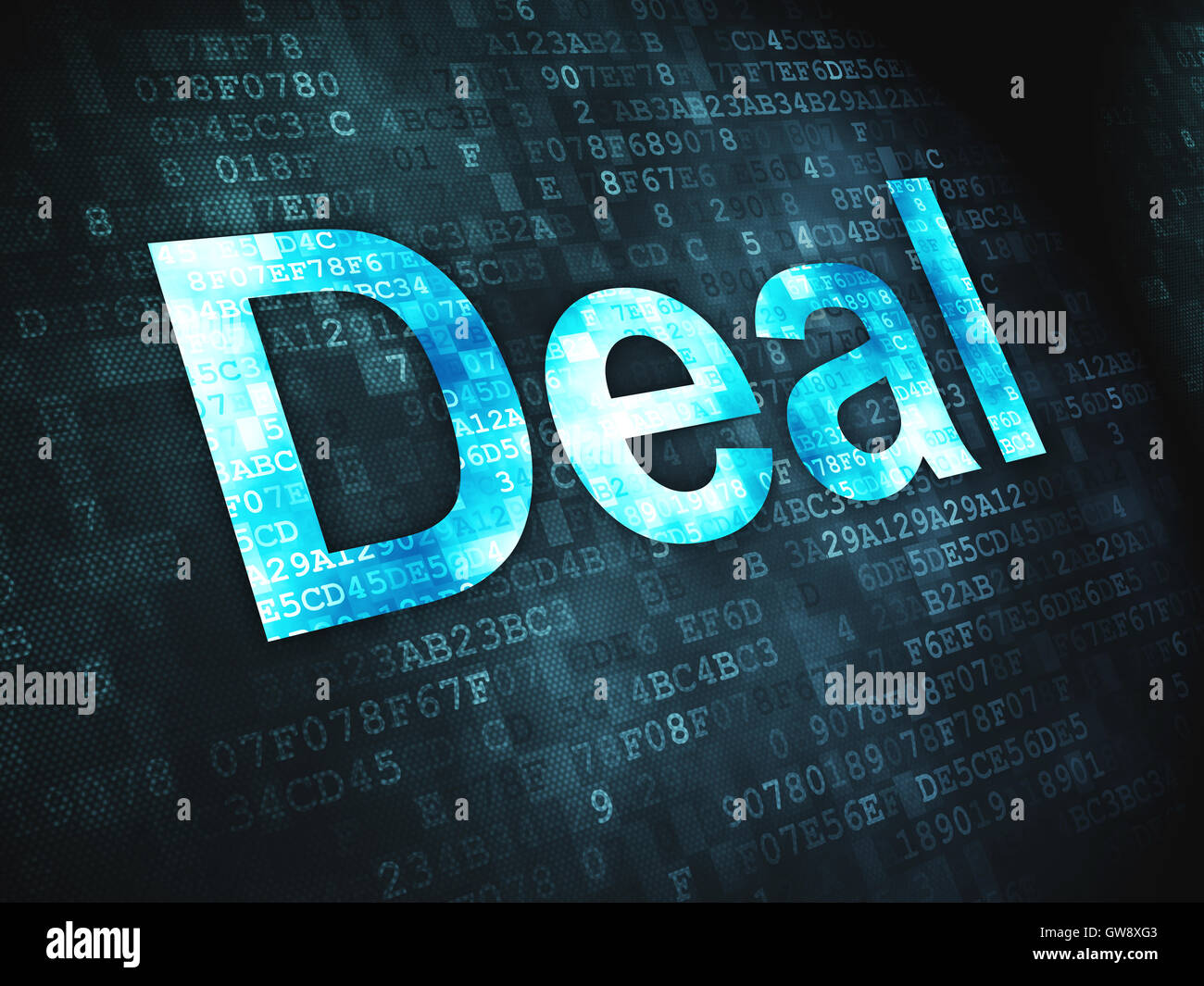 Business concept: Deal on digital background Stock Photo - Alamy