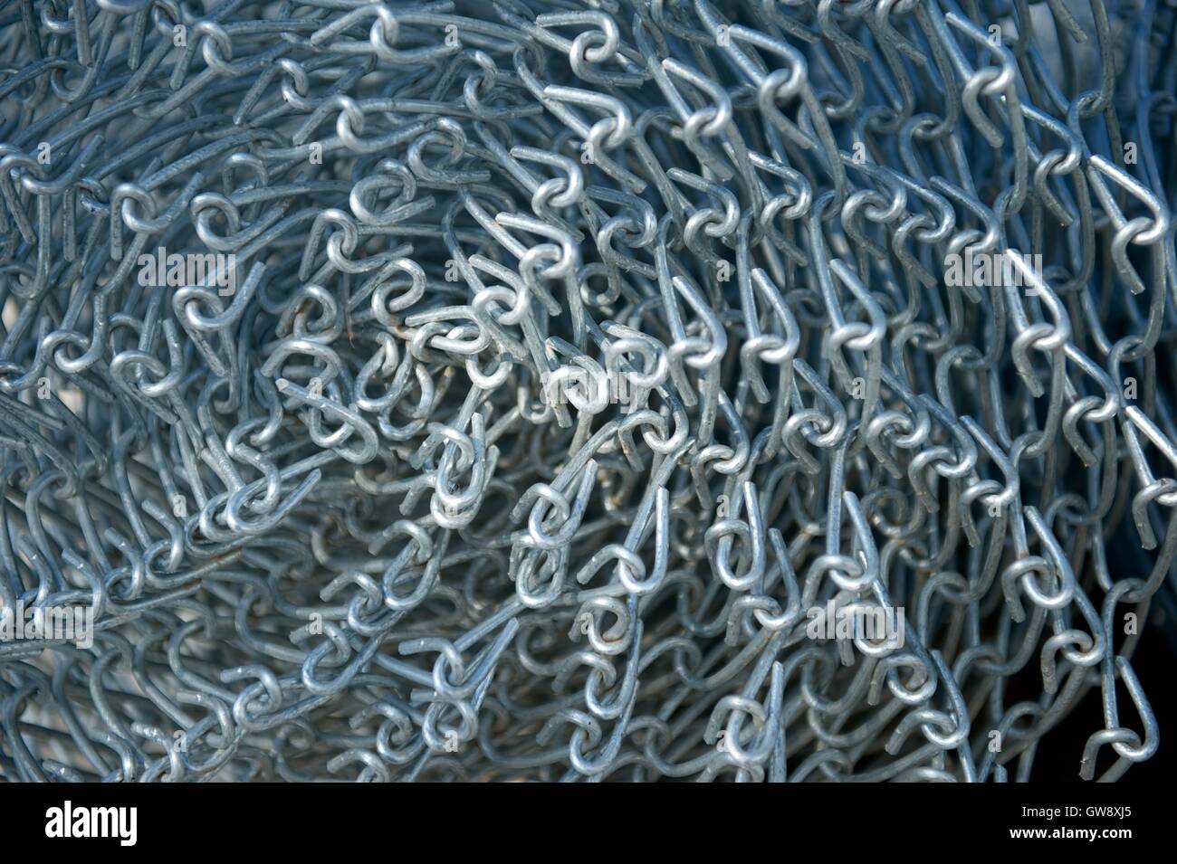 New Chain Link Fencing Material in Roll Stock Photo - Alamy