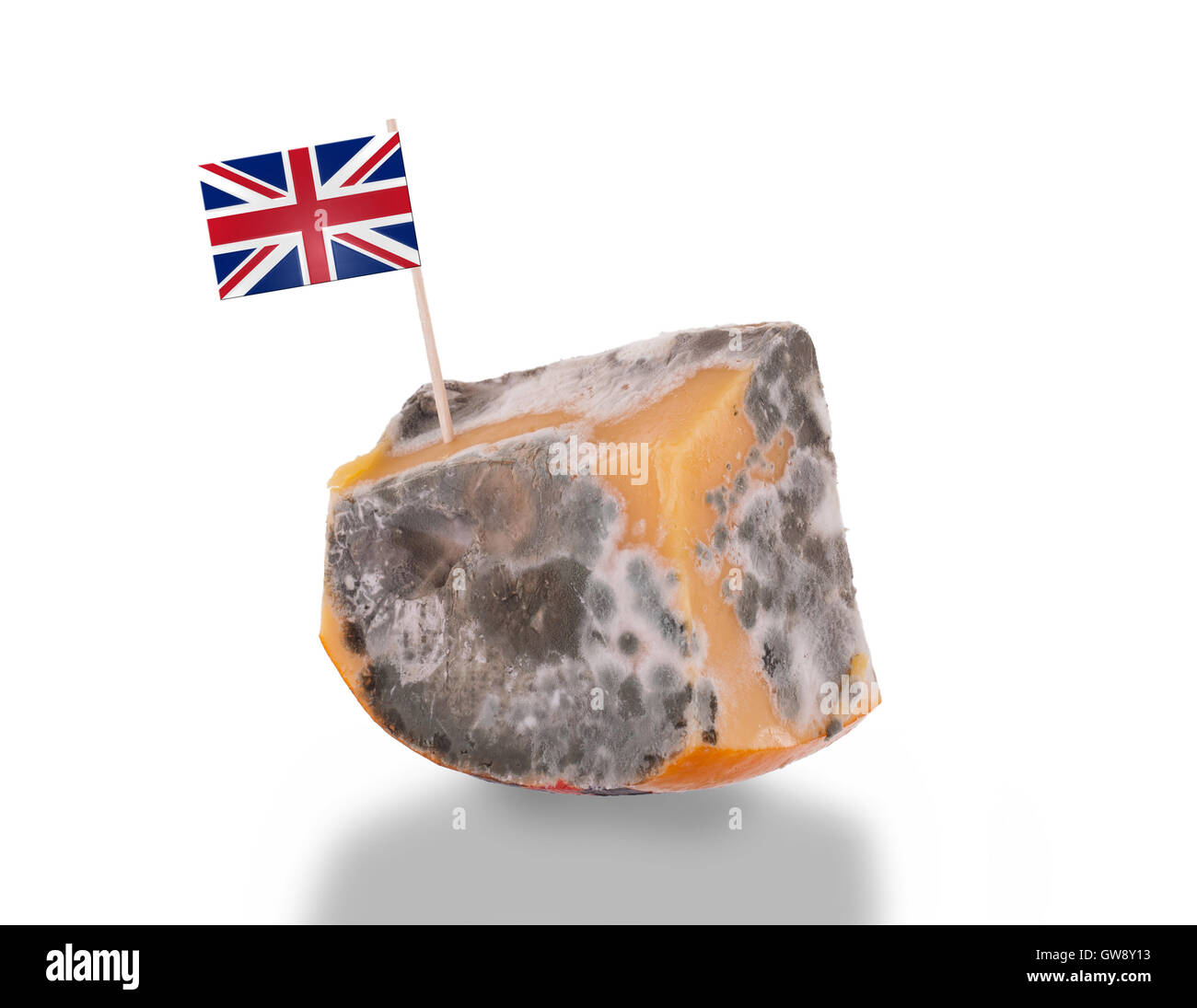 Piece of cheese gone bad Stock Photo - Alamy