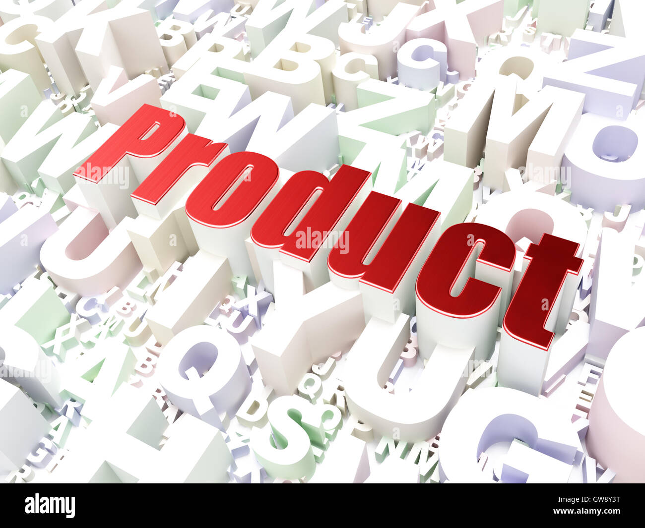 Marketing concept: Product on alphabet Stock Photo - Alamy