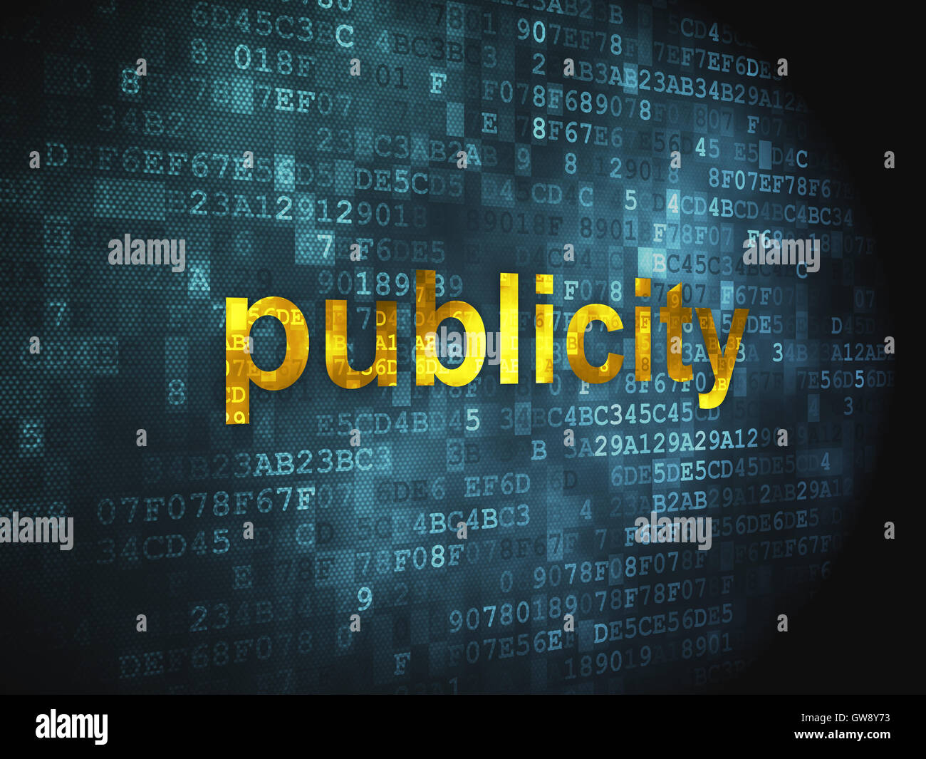 Marketing concept: Publicity on digital background Stock Photo - Alamy