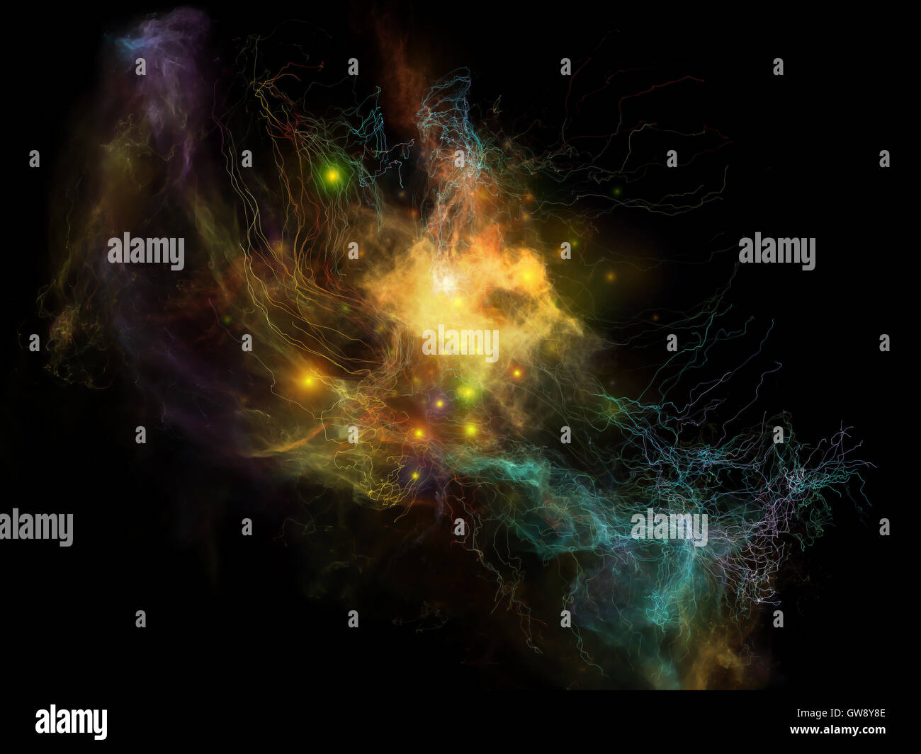Elements of Fractal Nebulae Stock Photo - Alamy