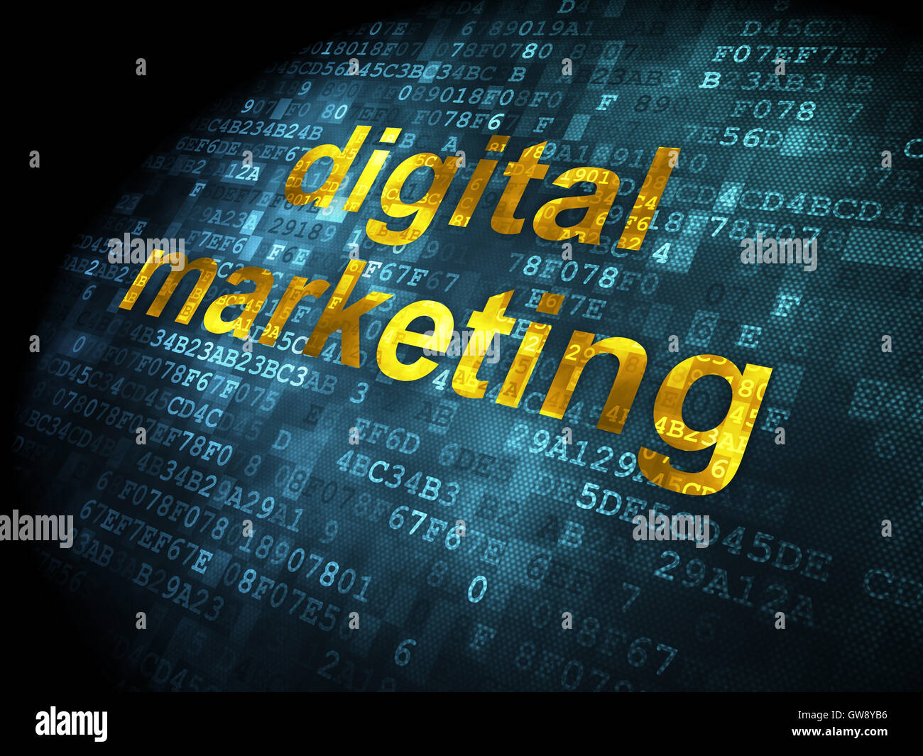 Marketing concept: Digital Marketing on digital background Stock Photo ...