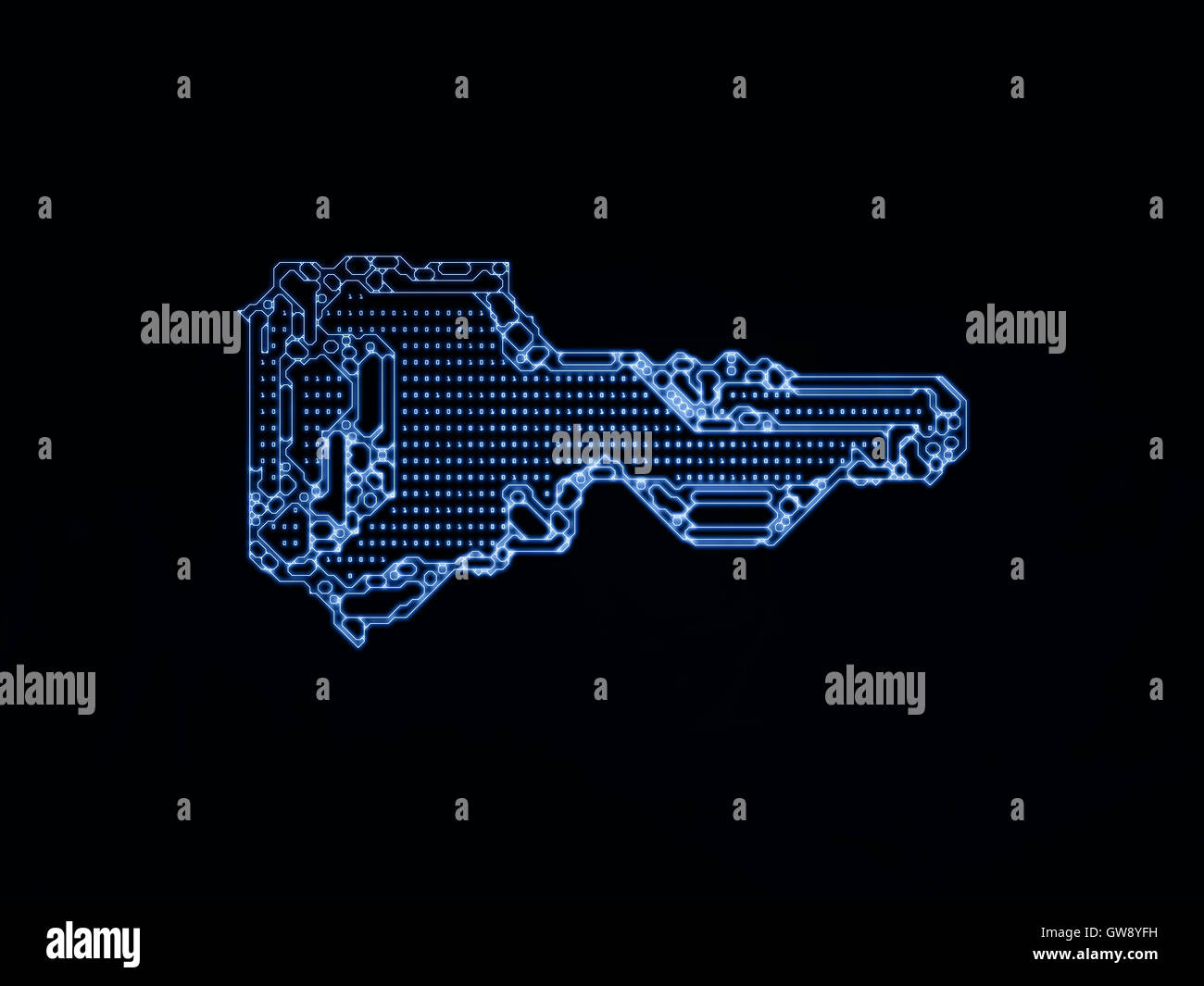 Virtualization of Key Code Stock Photo - Alamy