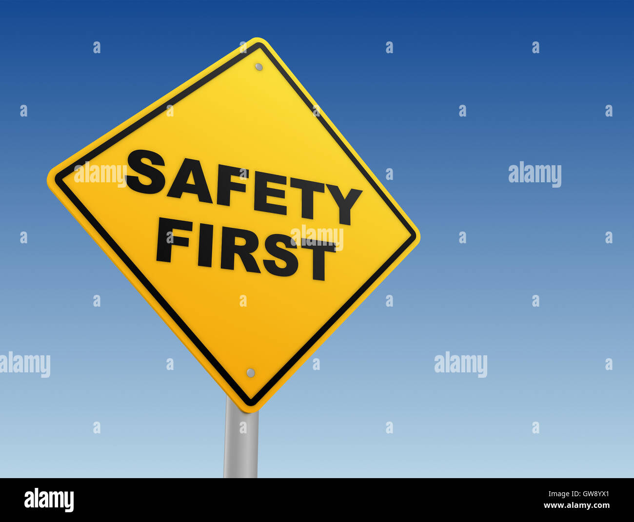 Safety First Road Sign Concept 3d Illustration Stock Photo Alamy safety-first-road-sign-concept-3d-illustration-stock-photo-alamy