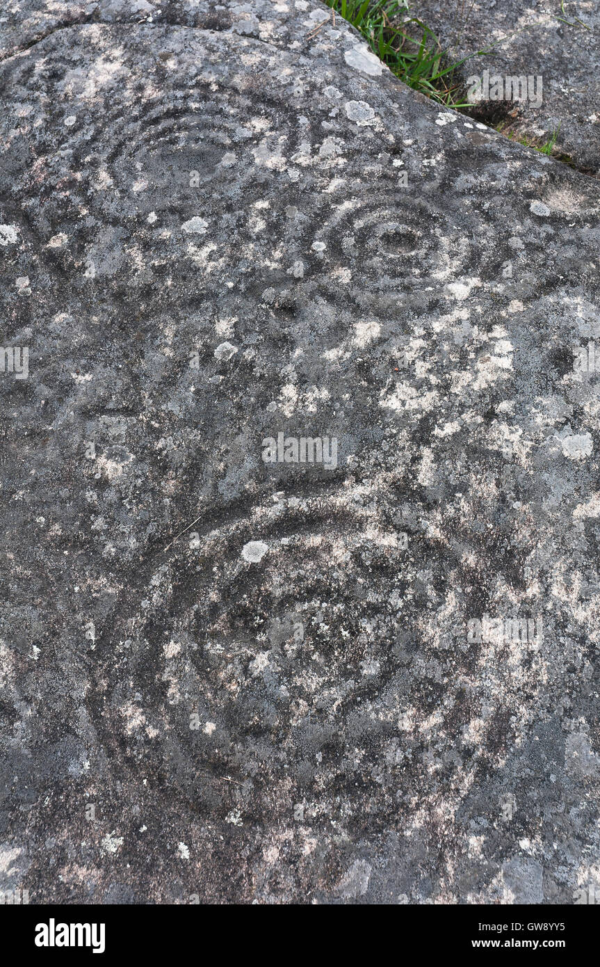 Petroglyphs of Mogor- from 3000 to 2000 BC, Marin, Pontevedra province ...