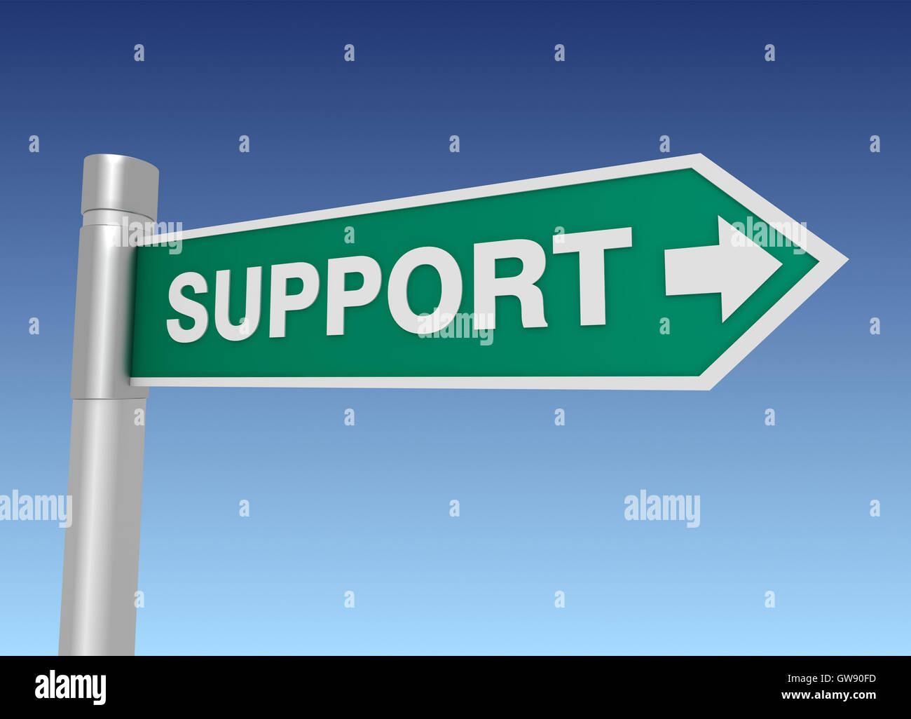 support road sign 3d illustration Stock Photo - Alamy