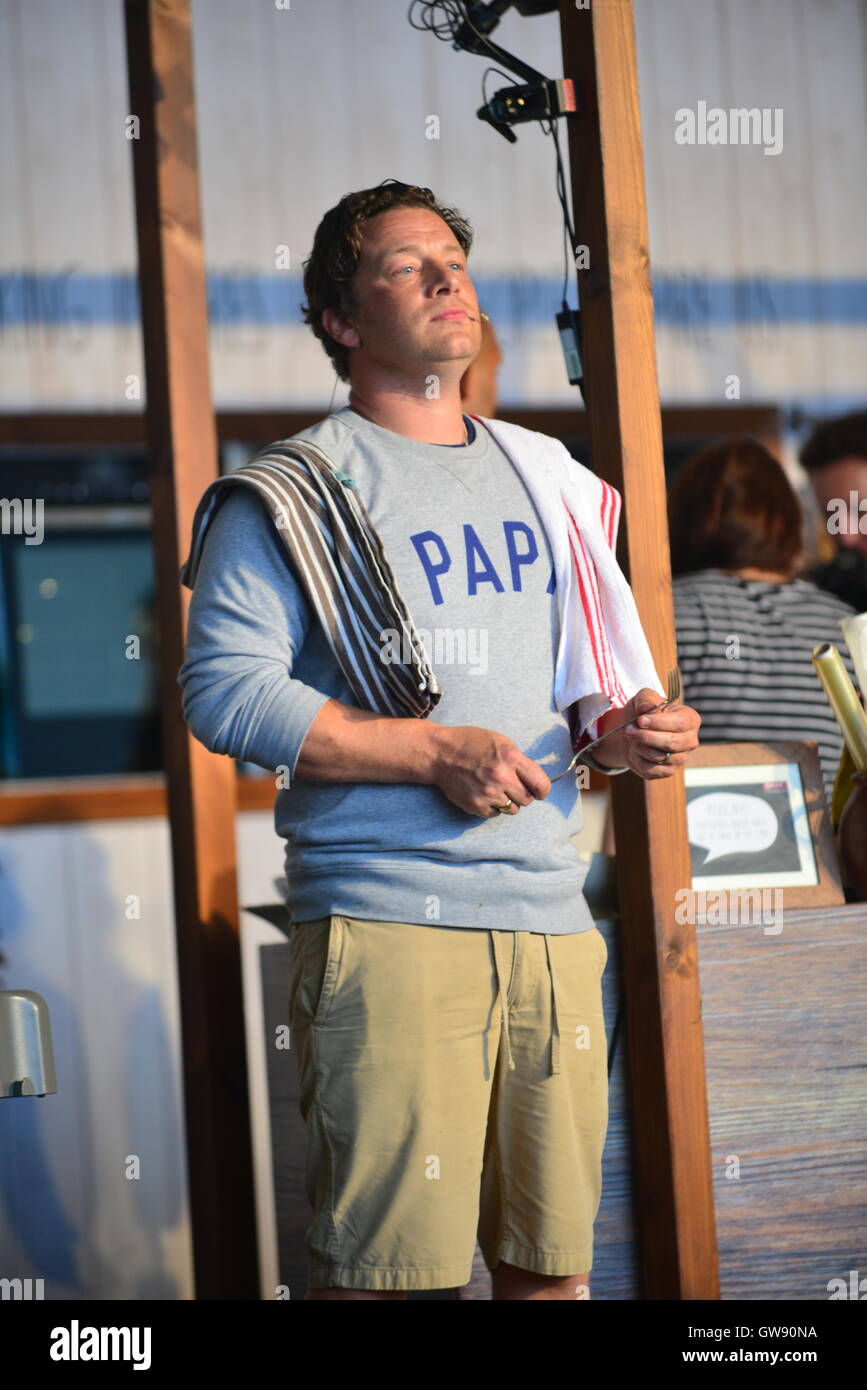 Jamie Oliver at The Big Feastival at Alex James' Farm August, 2016 in ...
