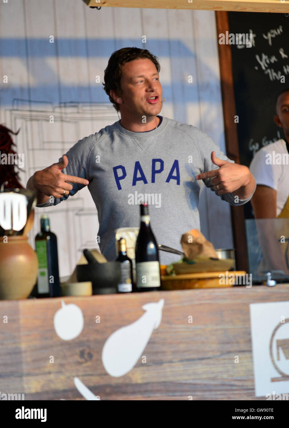 Jamie Oliver at The Big Feastival at Alex James' Farm August, 2016 in ...
