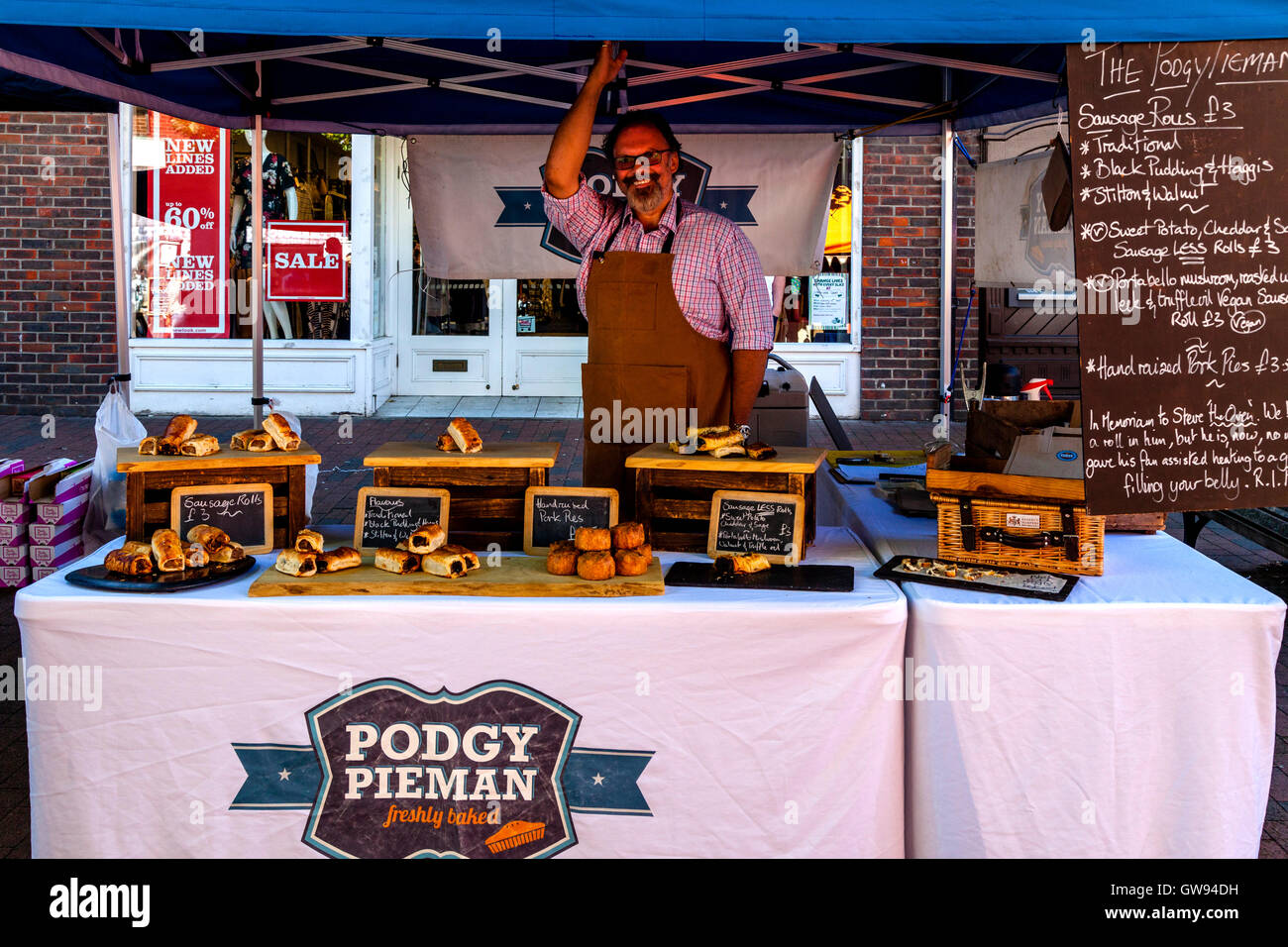'The Podgy Pieman' Pie Stall At The Lewes Farmers Market, High Street ...