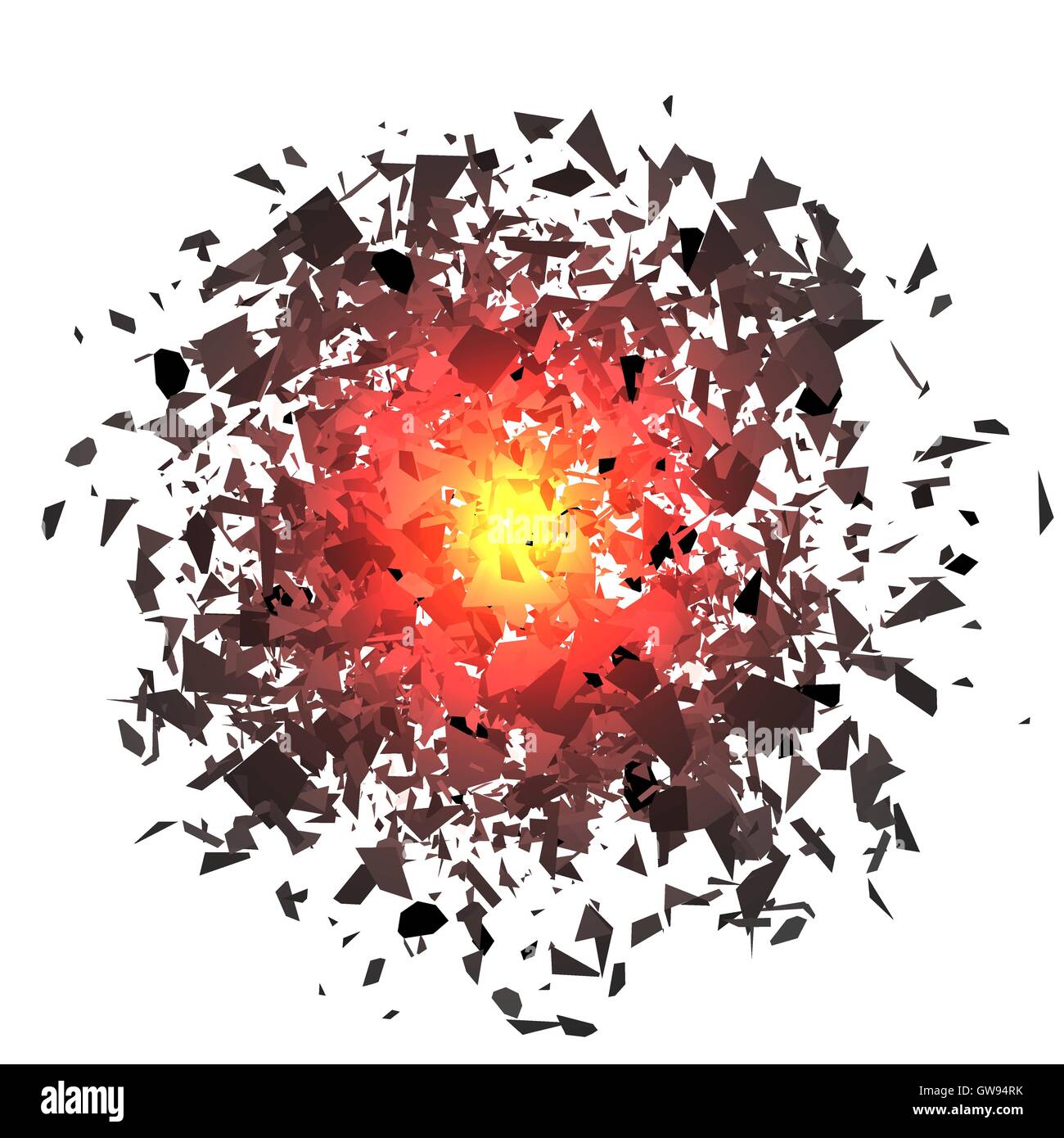 Explosion Cloud of Grey Pieces Stock Vector Image & Art - Alamy