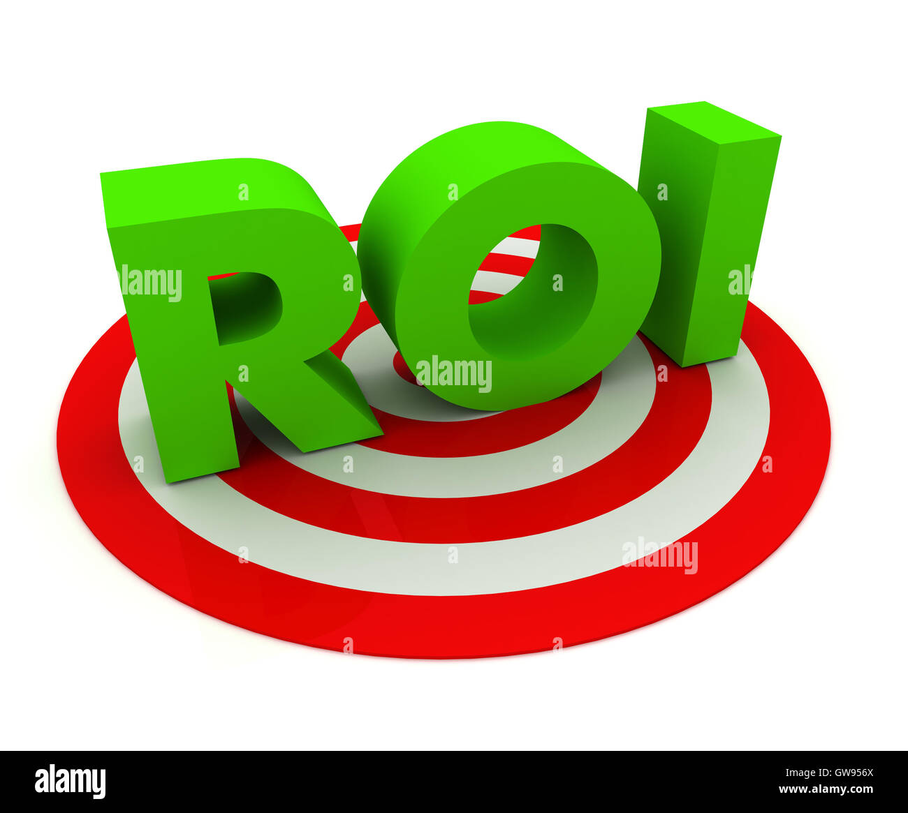 return on investment - roi 3d illustration Stock Photo - Alamy