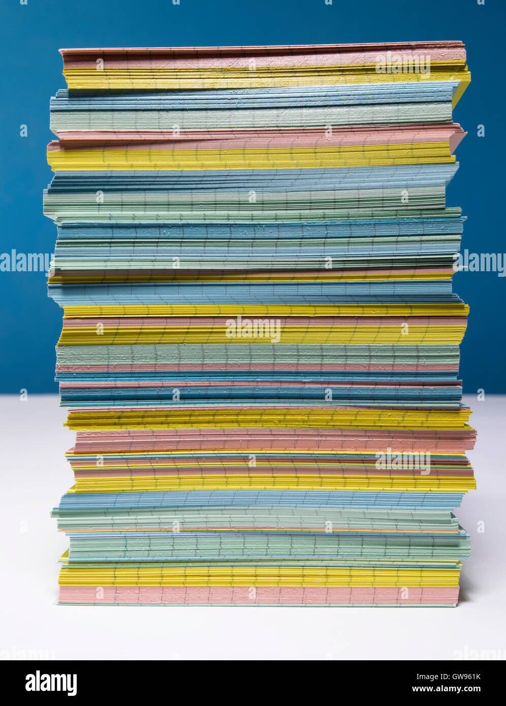 Index Card pile Stock Photo - Alamy