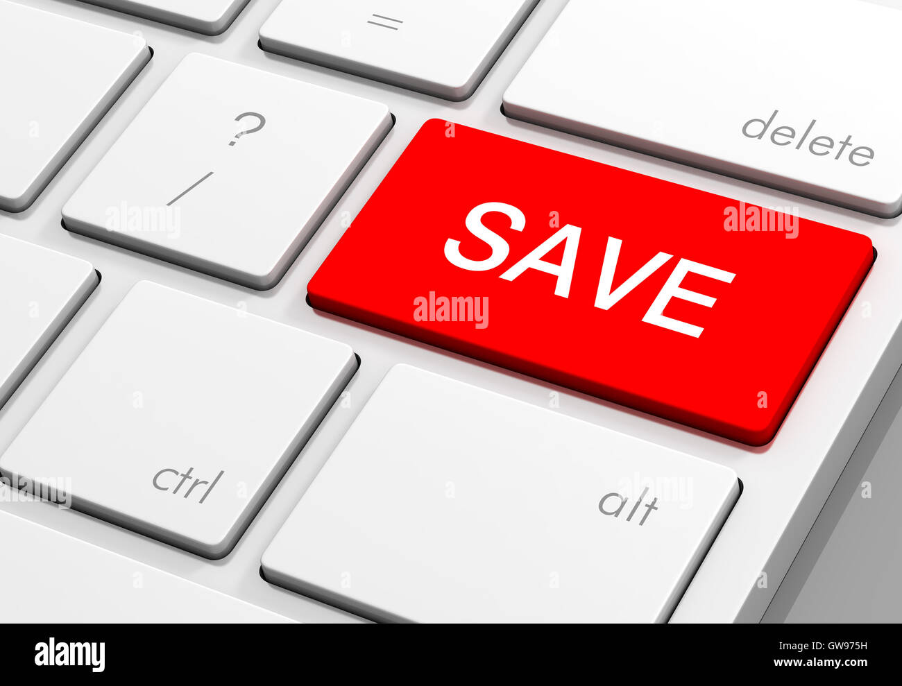 save keyboard concept 3d illustration Stock Photo - Alamy
