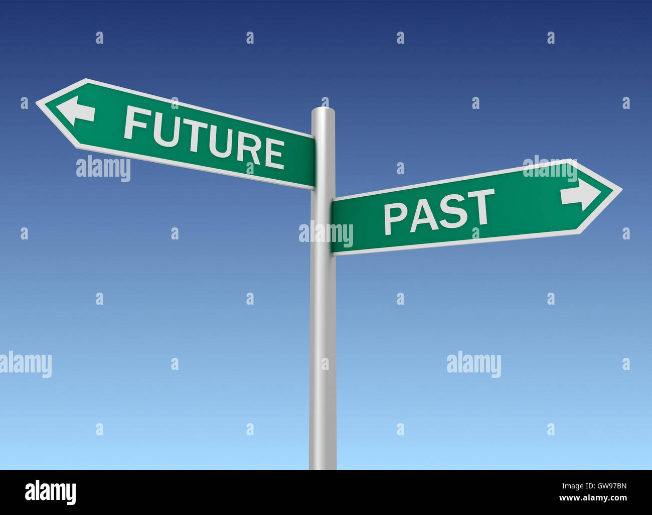 Past future cross road hi-res stock photography and images - Alamy