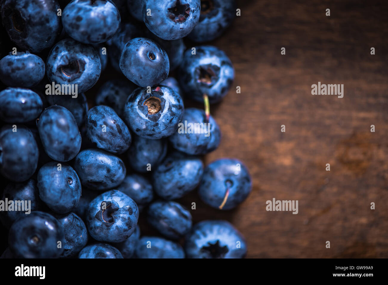 Blueberry close up border background from above Stock Photo - Alamy