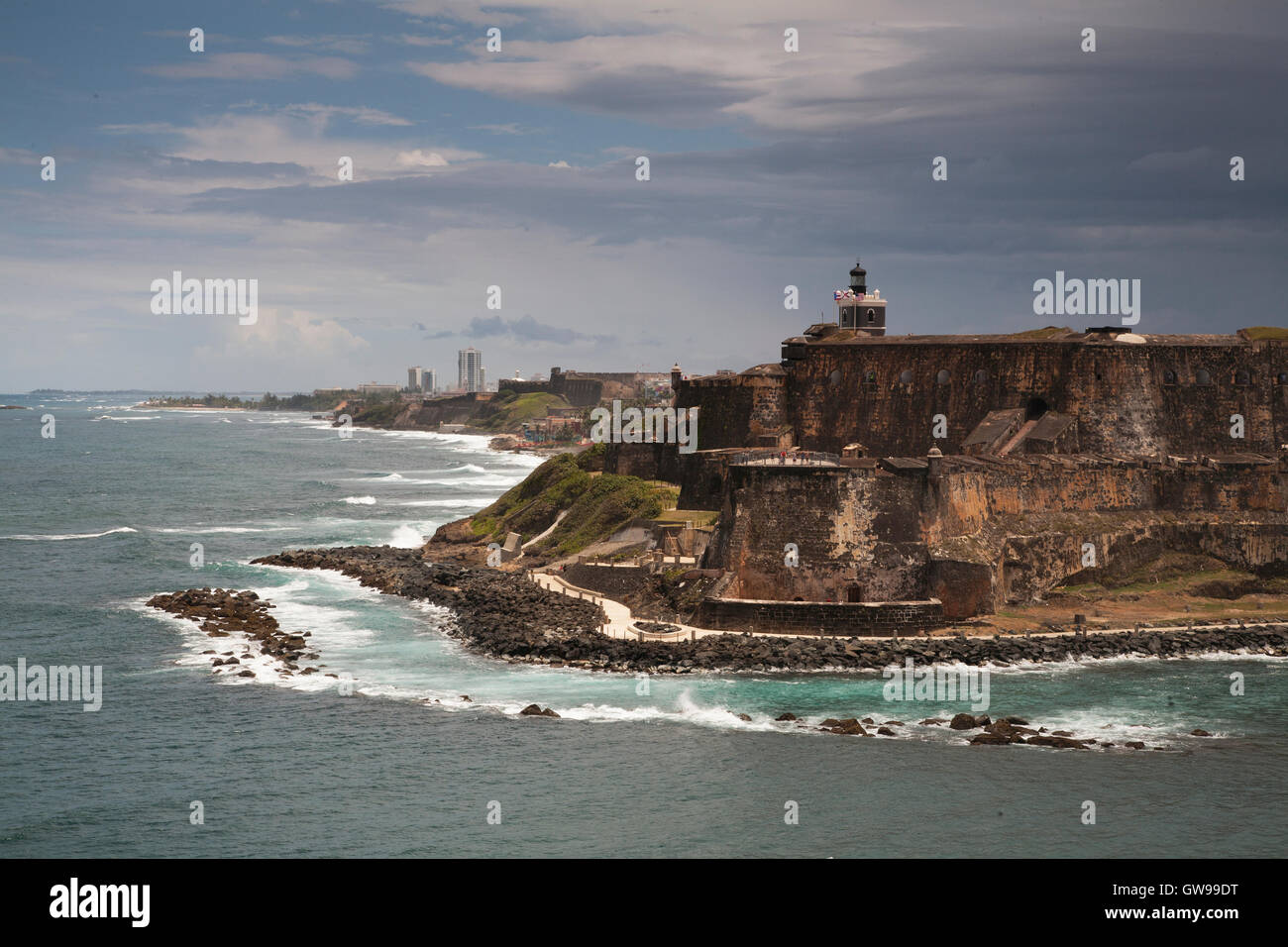 Punta Del Morro, the entrance in to San Juan harbour. San juan, Puerto ...