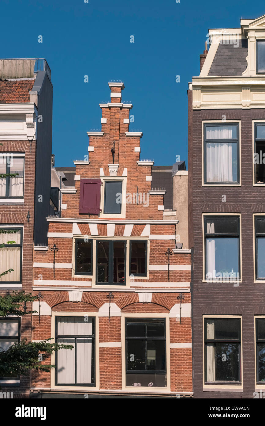Architectural details of traditional houses, Amsterdam, Netherlands ...