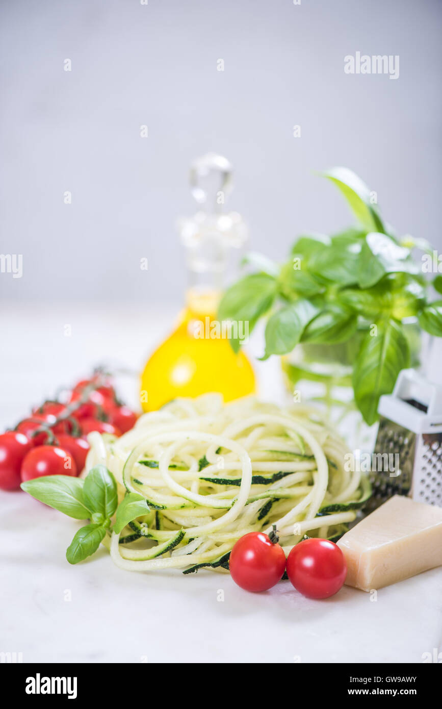 Courgette pasta spaghetti, alternative food dieting and clean eating ...