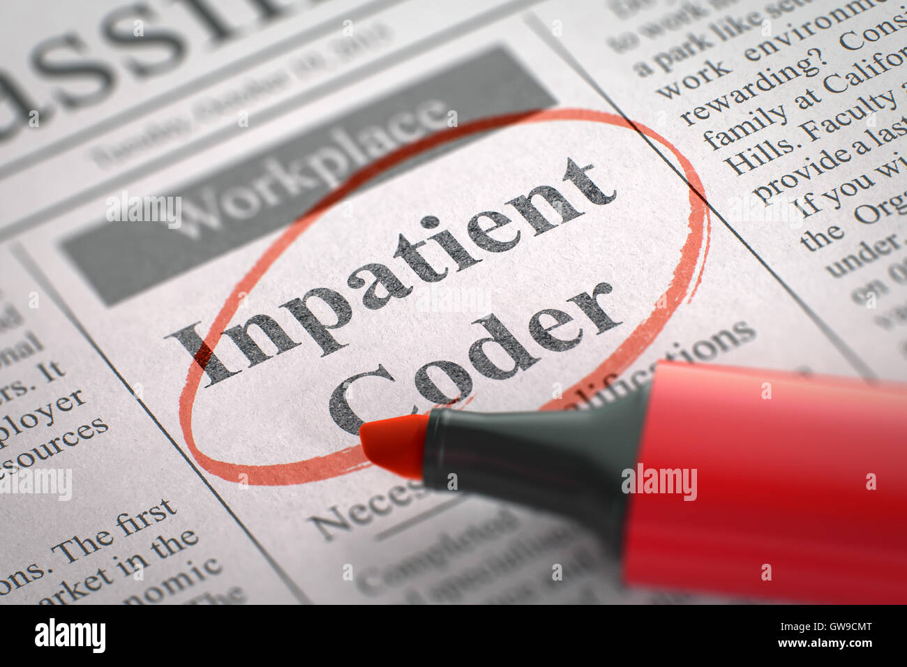 Inpatient Coder Wanted. 3D Illustration Stock Photo - Alamy