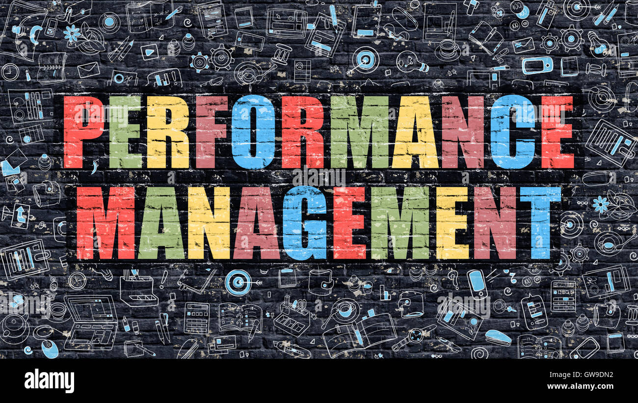 Performance Management Concept with Doodle Design Icons Stock Photo - Alamy