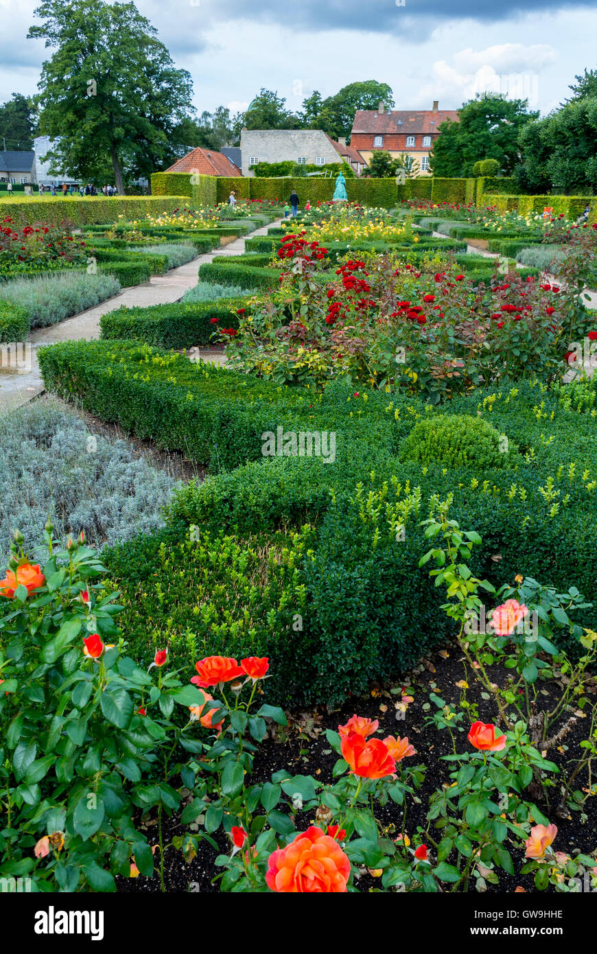Copenhagen, Denmark, Public Park Scenic View with Rose Garden, King's ...