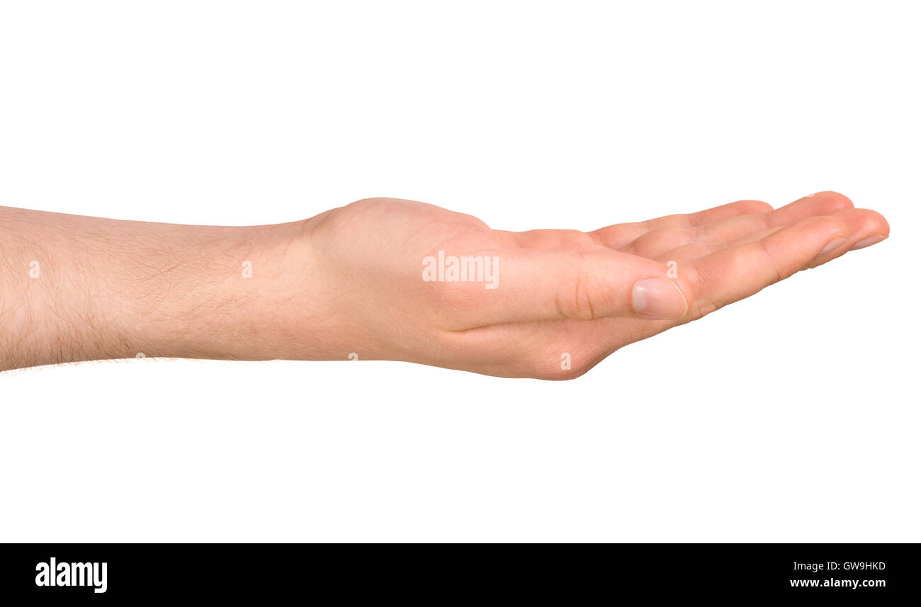 Isolated Male Hand in a Position Stock Photo - Alamy