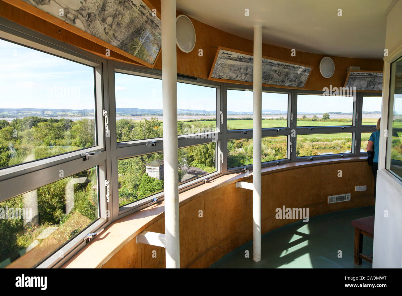 The Sloane Severn Trent observatory tower at the Wildfowl and Wetlands ...