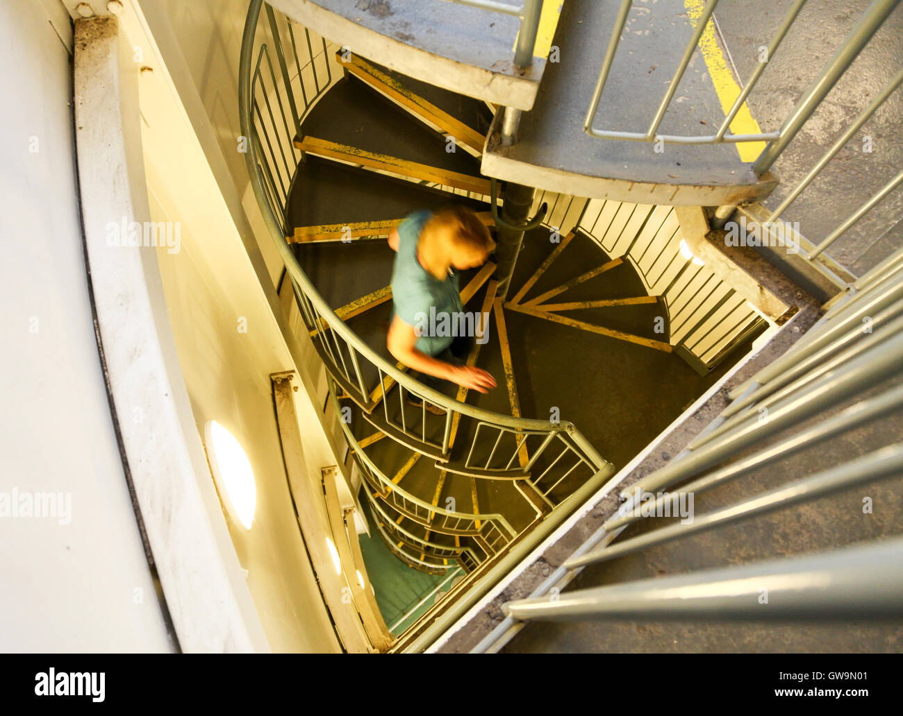 Steps leading up to the top of the observatory tower at the Wildfowl ...