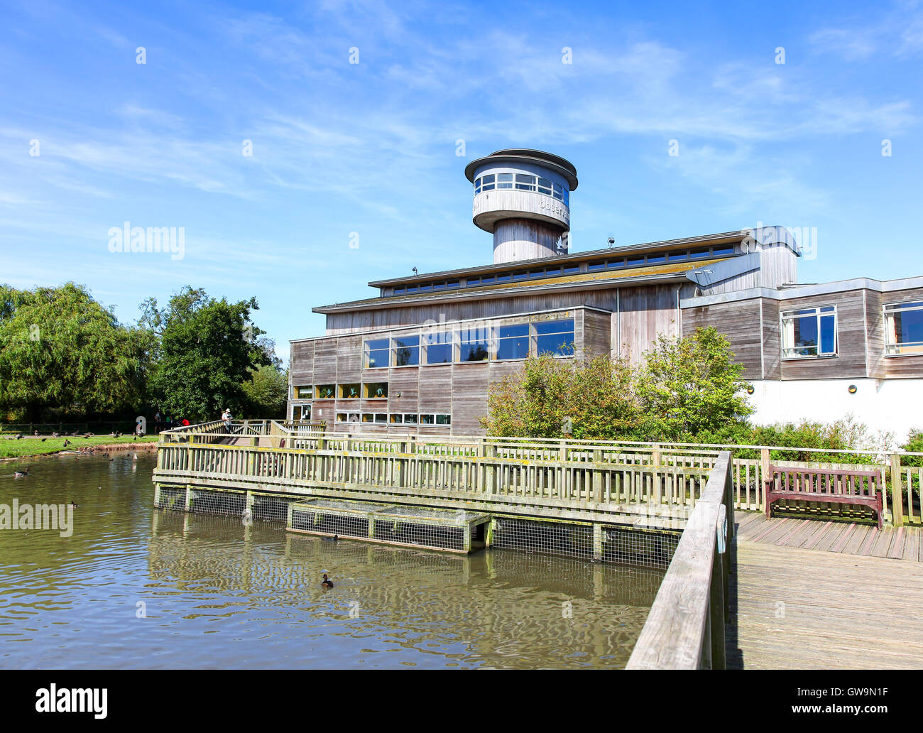 The Sloane Severn Trent observatory tower at the Wildfowl and Wetlands ...