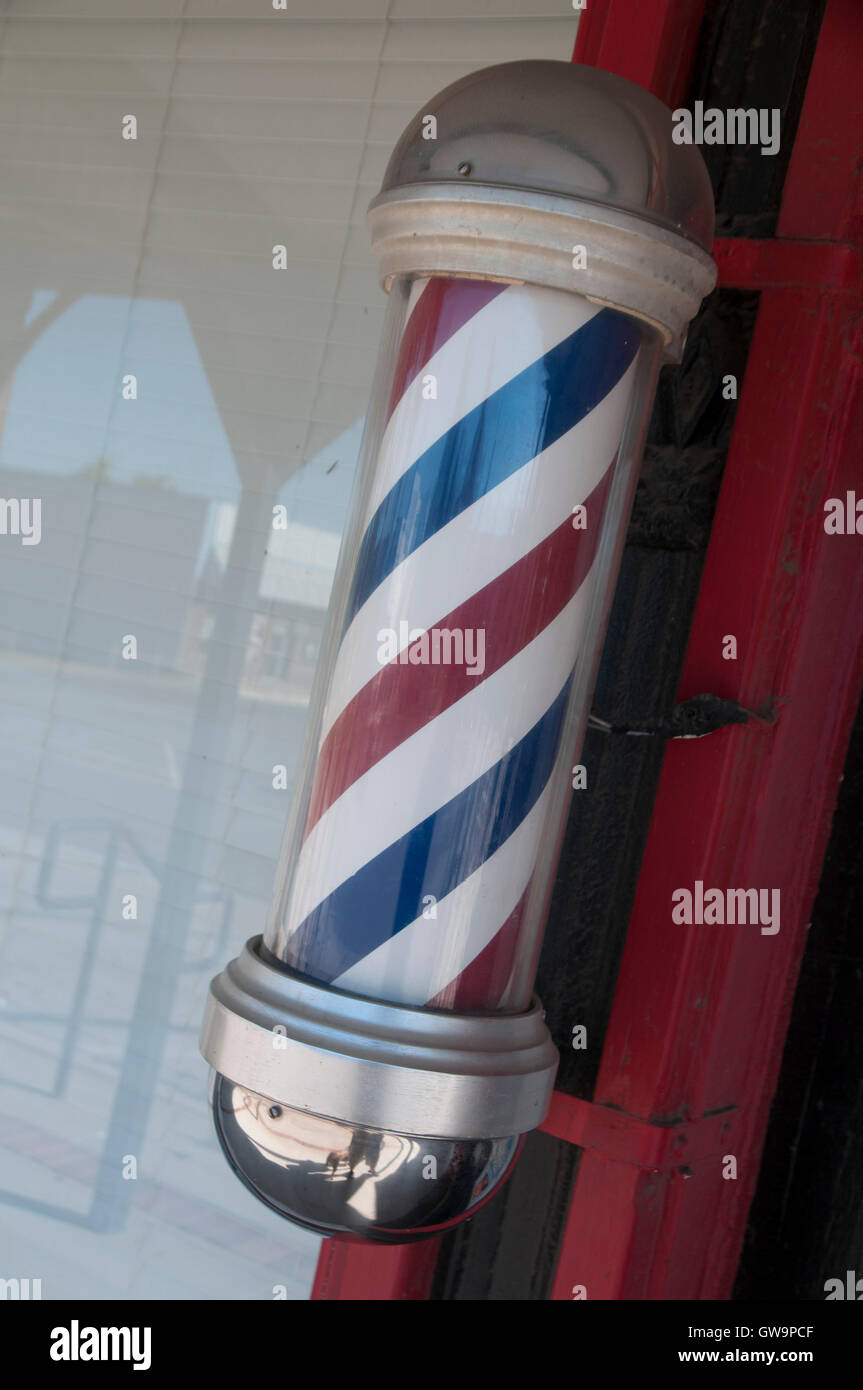 Barbershop retro style helix pole Stock Photo - Alamy
