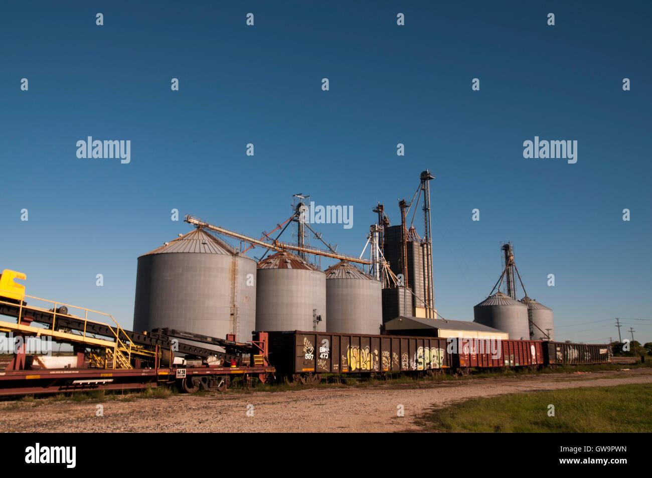 Infrastructure along side a railroad in north Texas Stock Photo - Alamy
