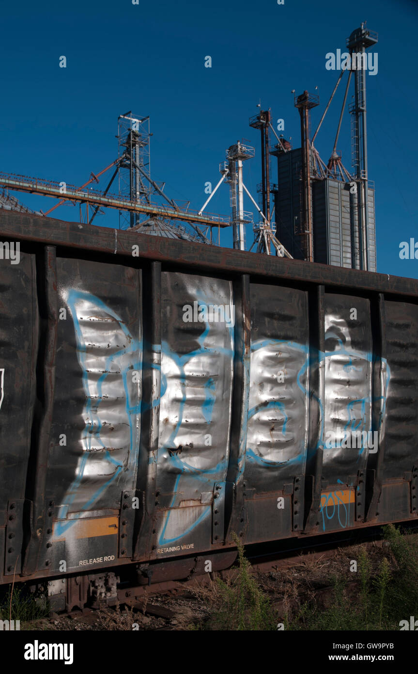 infrastructure Freight train carriages graffitti Prosper Texas rail ...